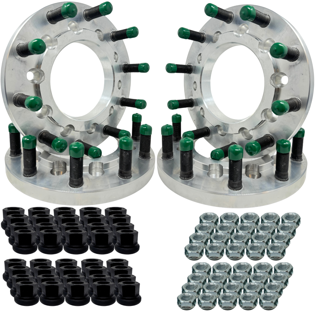 10x225 to 10x285 Wheel Adapters Kit Ford & Ram 10 Lug To Semi Wheels ...